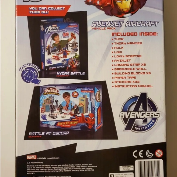 Marvel | Toys | Marvel Avengers Assemble Papercraft Avenjet Aircraft ...